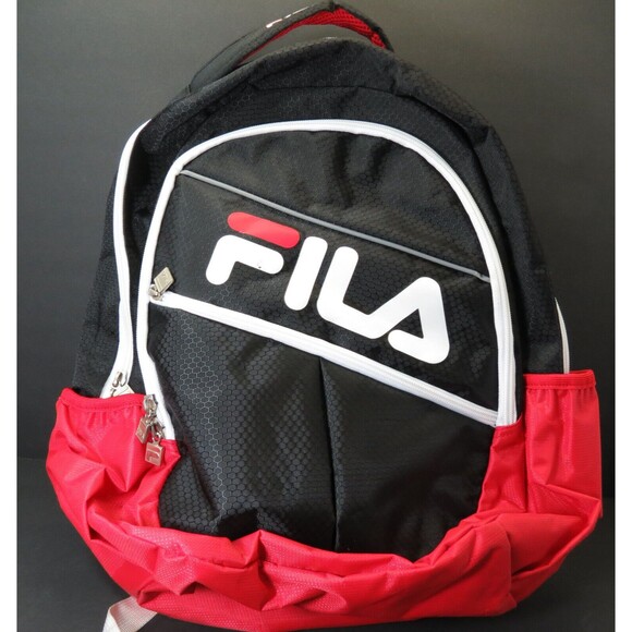 Fila | Accessories | Fila Laptop Backpack Black Red Nice Size Pockets W ...